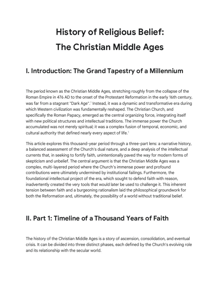 Christian Middle Ages: Power and Crisis | PDF | Pope | Faith
