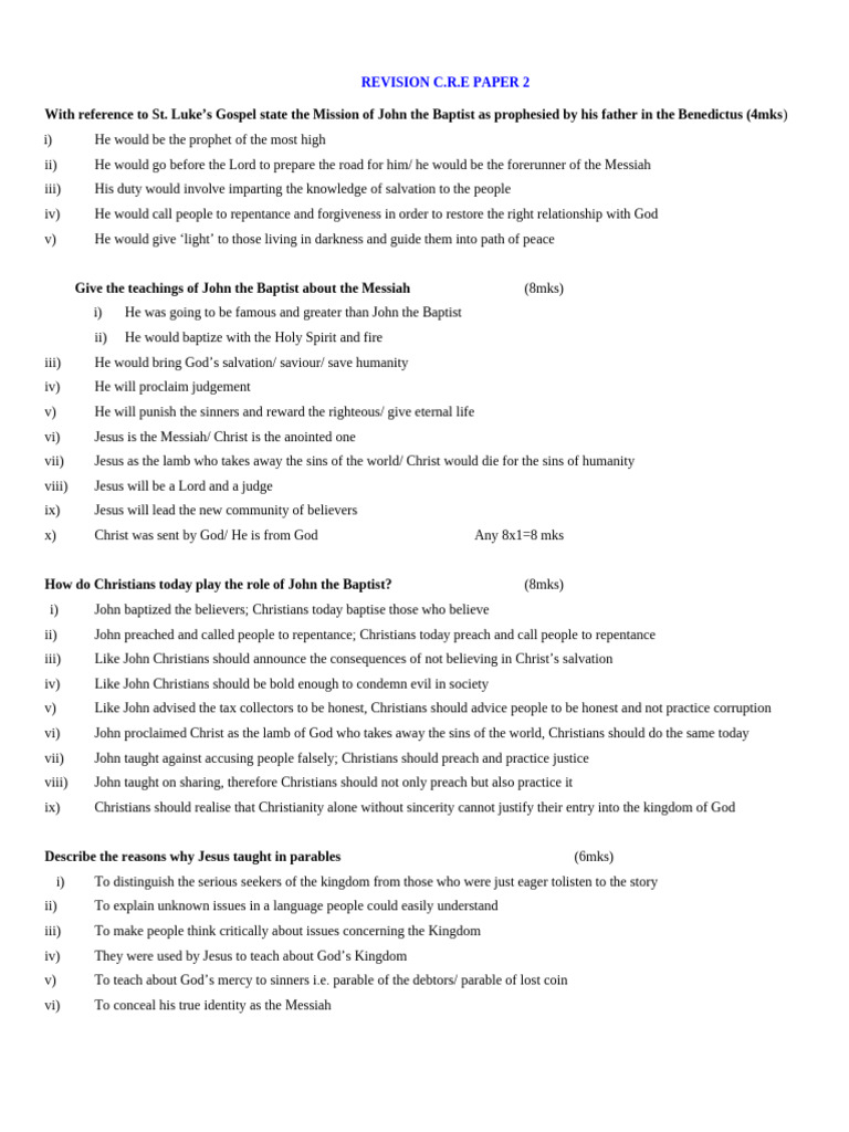 John the Baptist's Mission and Teachings | PDF | Jesus | John The Baptist