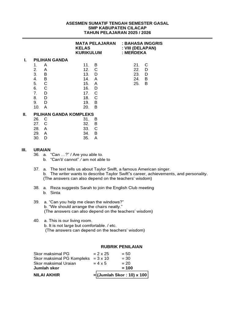 Kunci 8 | PDF