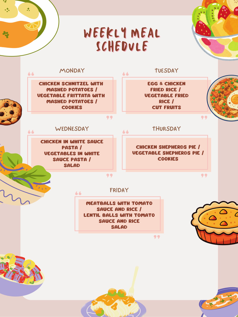 ESG Food Weekly Meal Planner Poster PDF | PDF