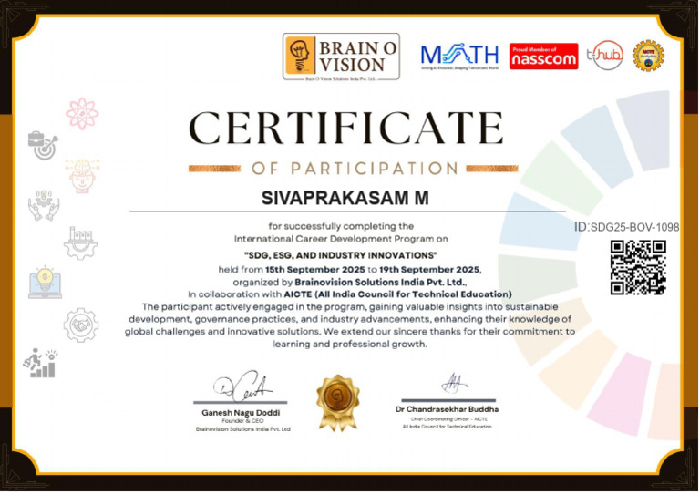 Eduplan SDG Certificate 2025 | PDF