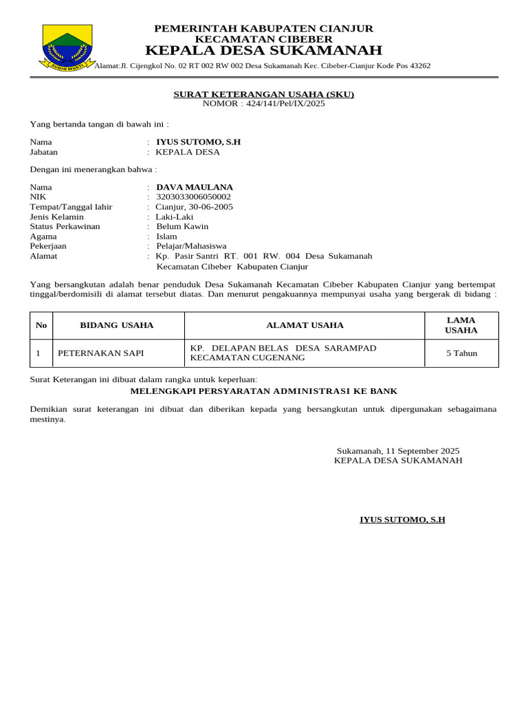680193130-Contoh-SKU | PDF