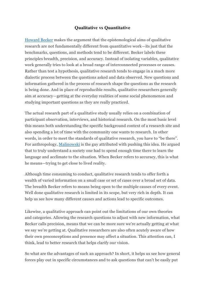 Qualitative Vs Quantitative | PDF | Qualitative Research | Quantitative ...