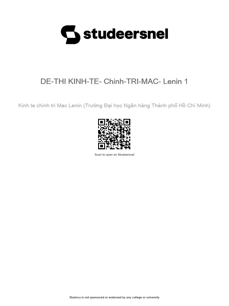 Mac Lenin Economic Politics Exam 1 | PDF