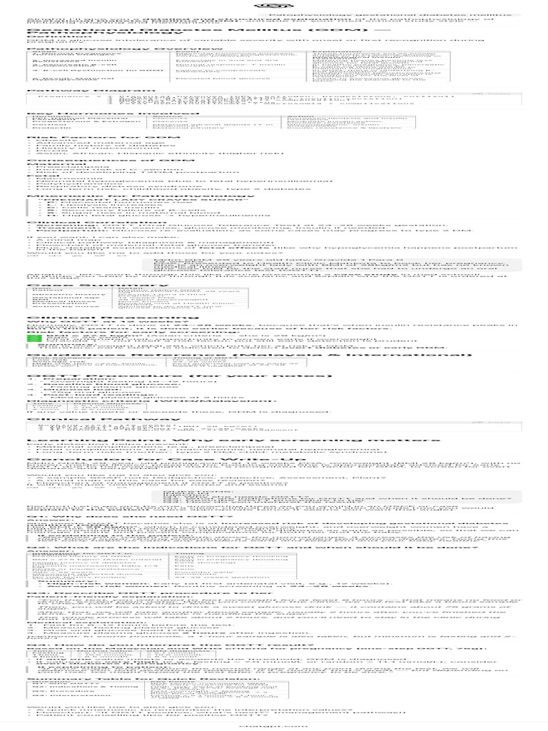 GDM Pathophysiology Summary | PDF