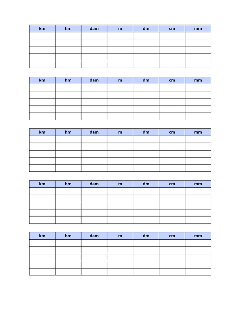 Tabel Satuan Berat dan Panjang | PDF