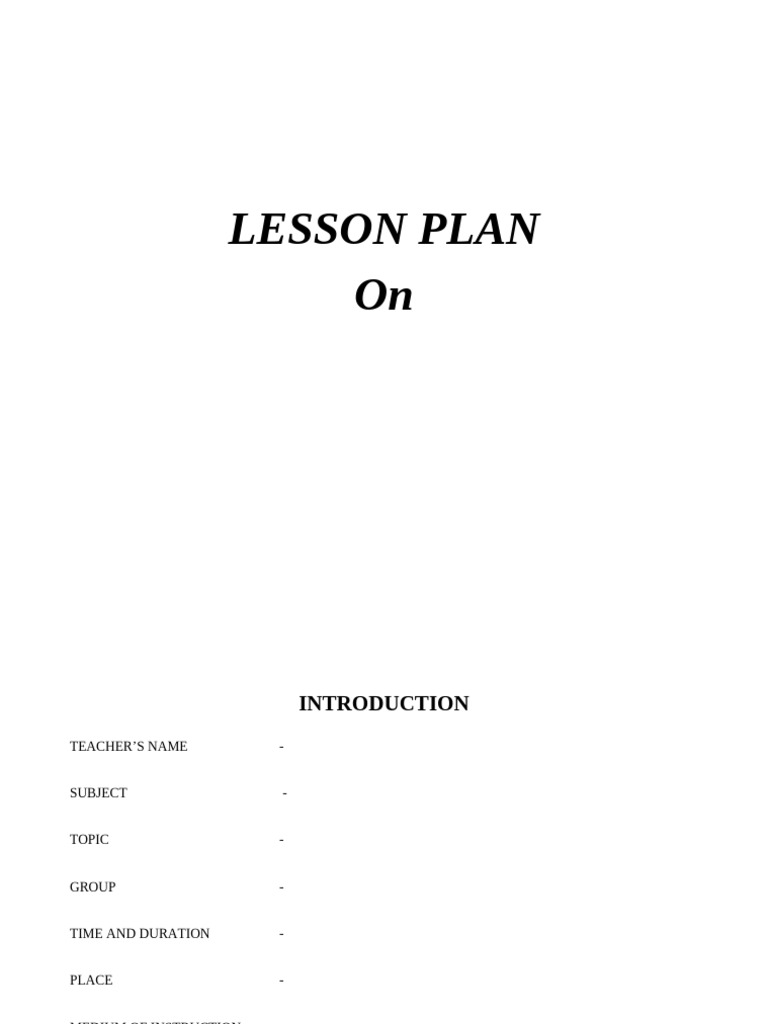 Lesson Plan Anatomy Heart | PDF