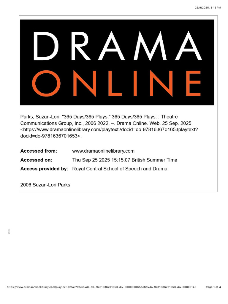 Father Comes Home From The Wars (Part 3) | PDF