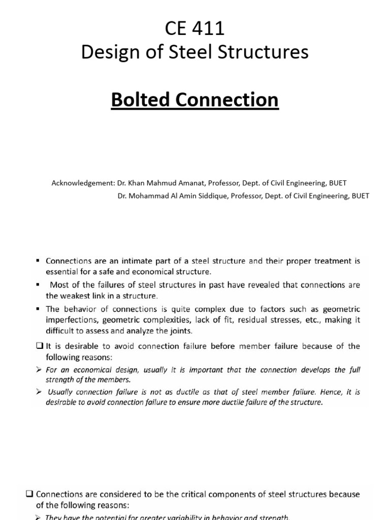 Bolted Connection | PDF