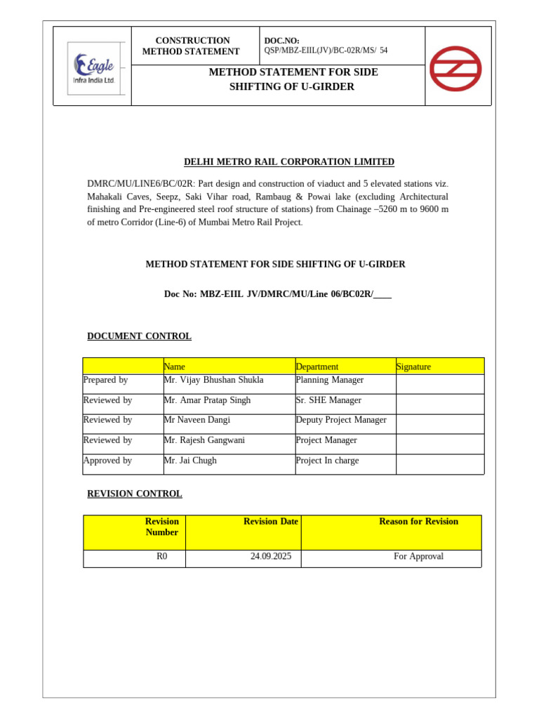 MS For Side Shifting Sept-2025 | PDF | Quality Assurance | Crane (Machine)