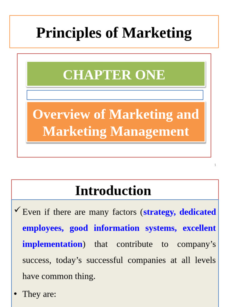 CH - 1 - Overview of Marketing Management | PDF | Marketing | Demand