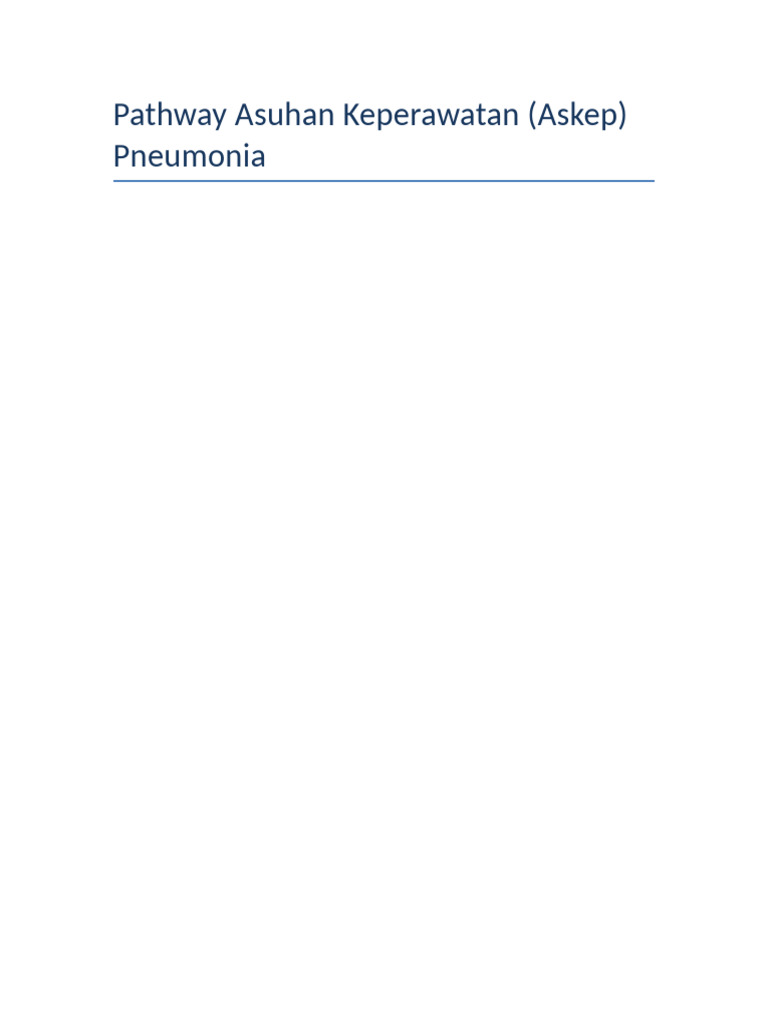 Pathway Pneumonia All With Explanation Ref | PDF
