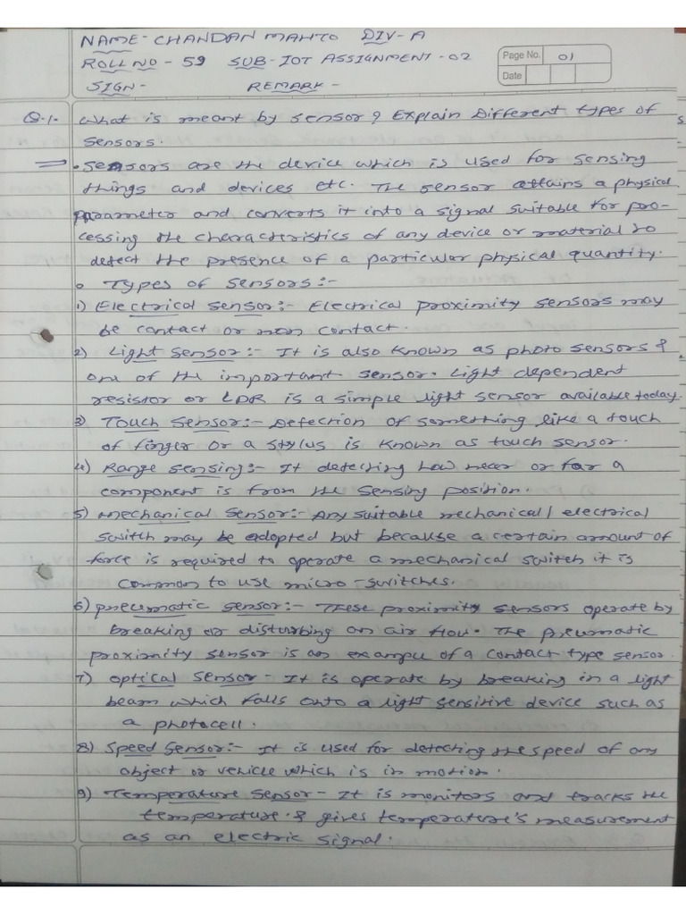 IOT Assignment 02 | PDF