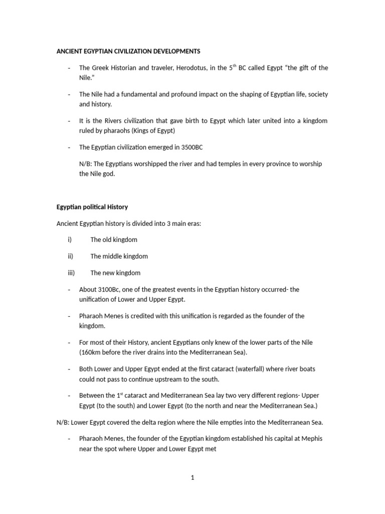 Ancient_Egyptian_Civilization (2) | PDF | Ancient Egypt | New Kingdom ...