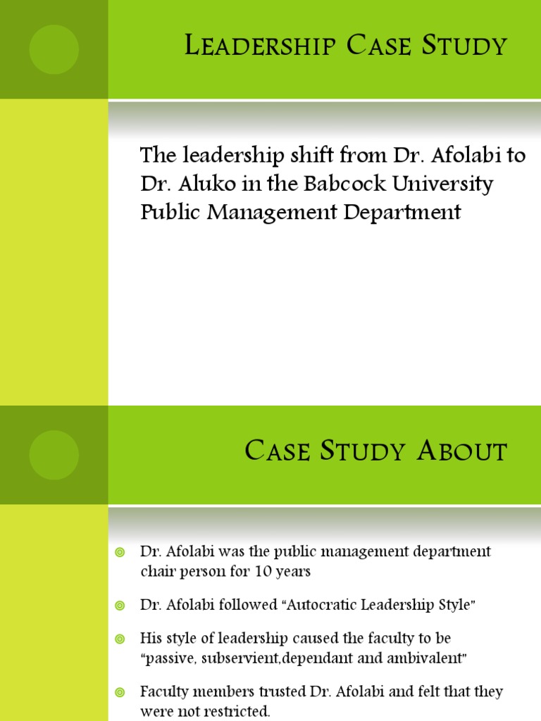 Leadership Case Study | PDF | Emergence | Leadership