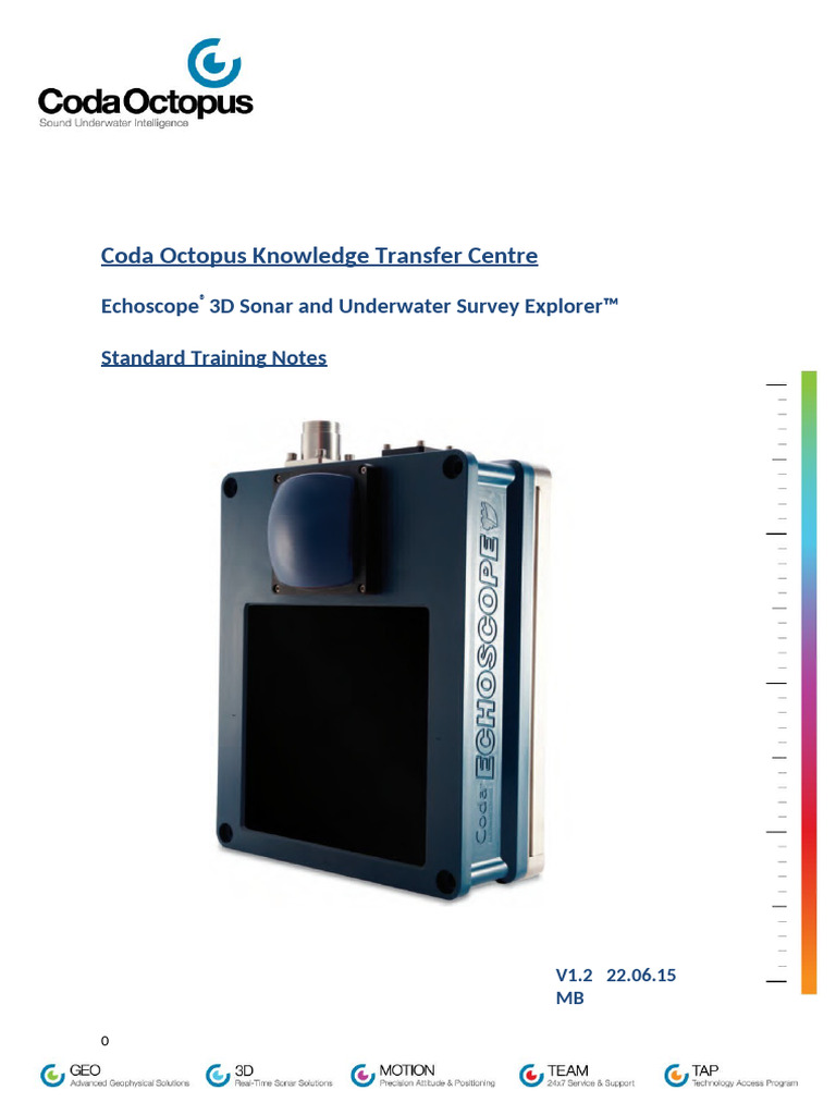 Echoscope® 3D Sonar Training Guide | PDF | 3 D Computer Graphics | 2 D ...