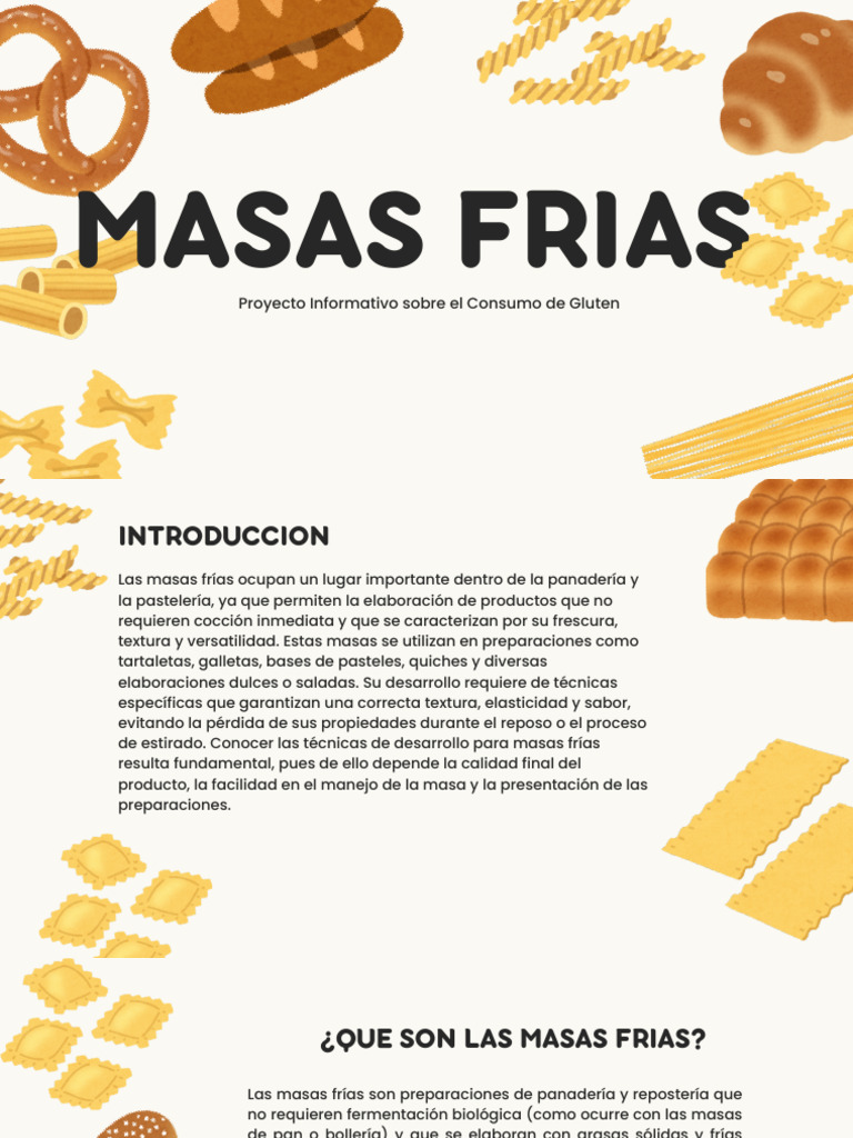 Técnicas para Masas Frías en Repostería | PDF | Panes | Confitería