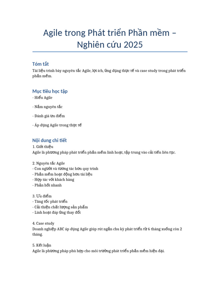 05 Agile Phat Trien Phan Mem Enhanced | PDF