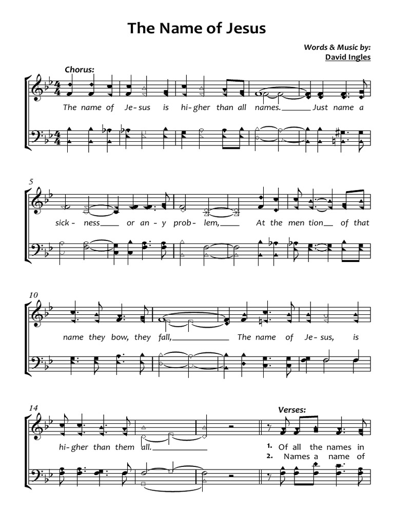 THE NAME OF JESUS SHAPE - Full Score | PDF