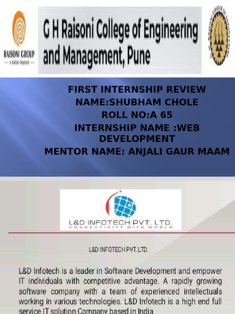 Internship Review 1 | PDF