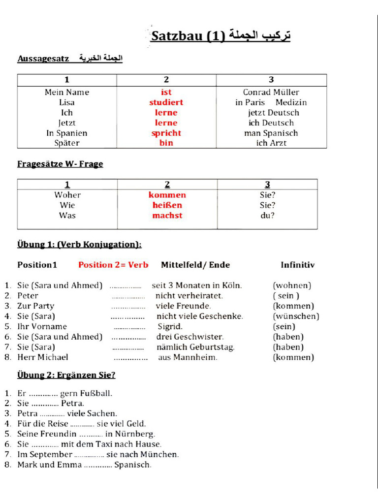 Satzbau | PDF
