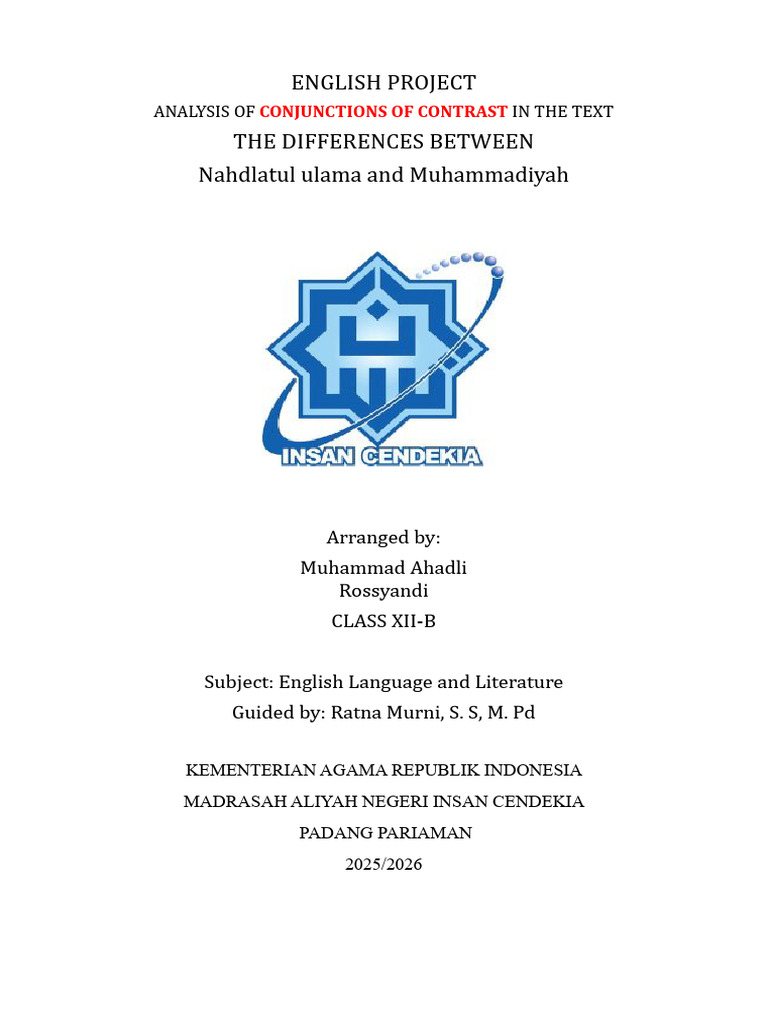 Contrast Between Nahdlatul Ulama and Muhammadiyah | PDF | Sufism ...