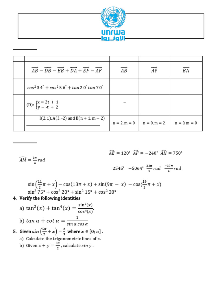 Grade 10 Mathematics Final Exam SEN 2024 2025 | PDF | Line (Geometry ...