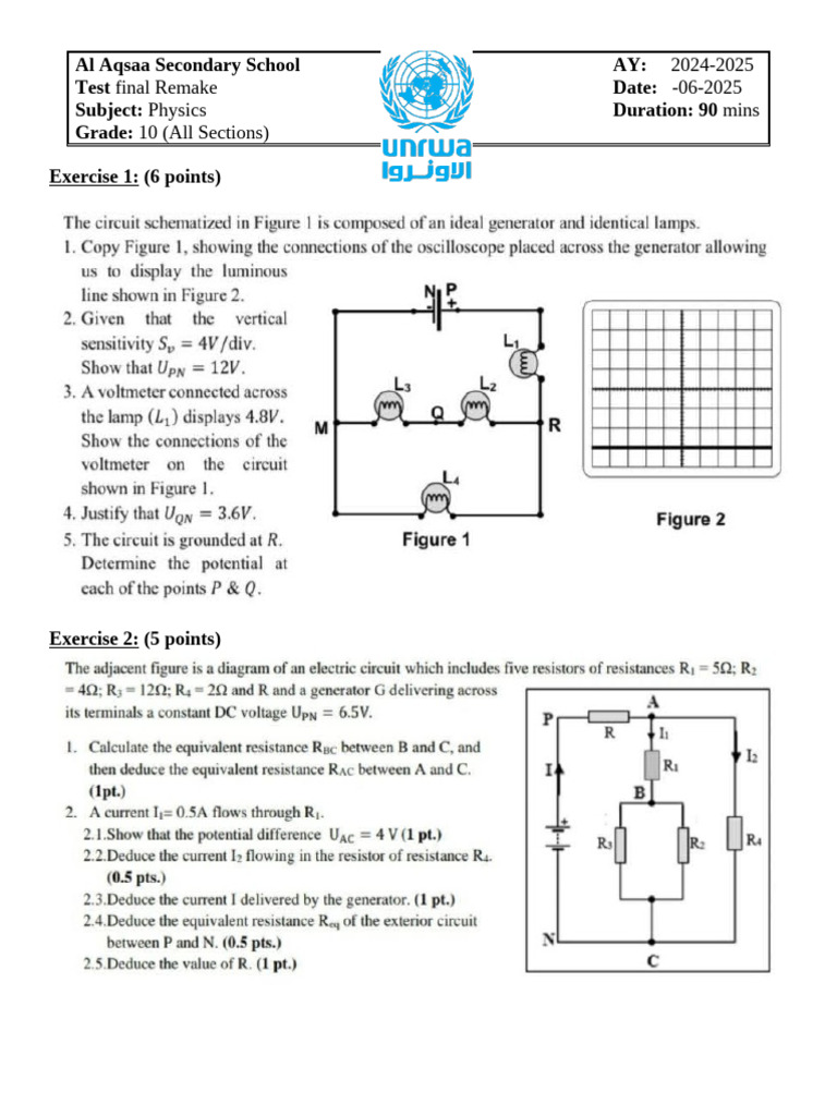 Grade 10 Physics Final Exam 2024 2025 | PDF