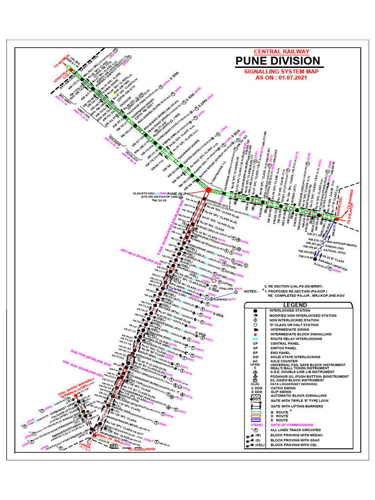 Pune Division Signalling System Map | PDF | Chess Openings | Chess Theory
