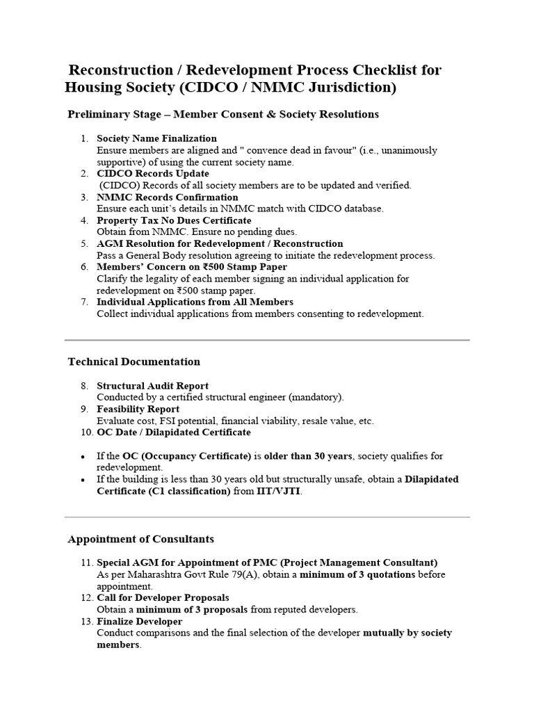 Reconstruction Checklist | PDF
