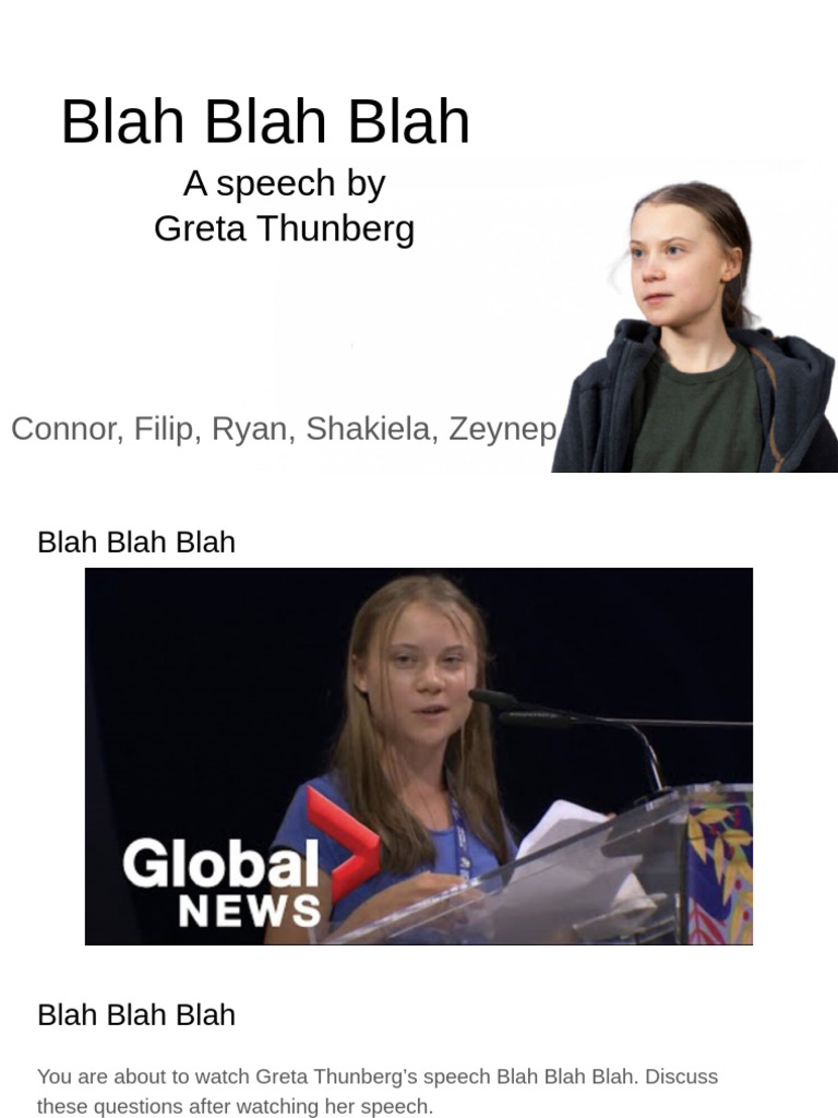 Greta Thunberg's Climate Crisis Speech Analysis | PDF