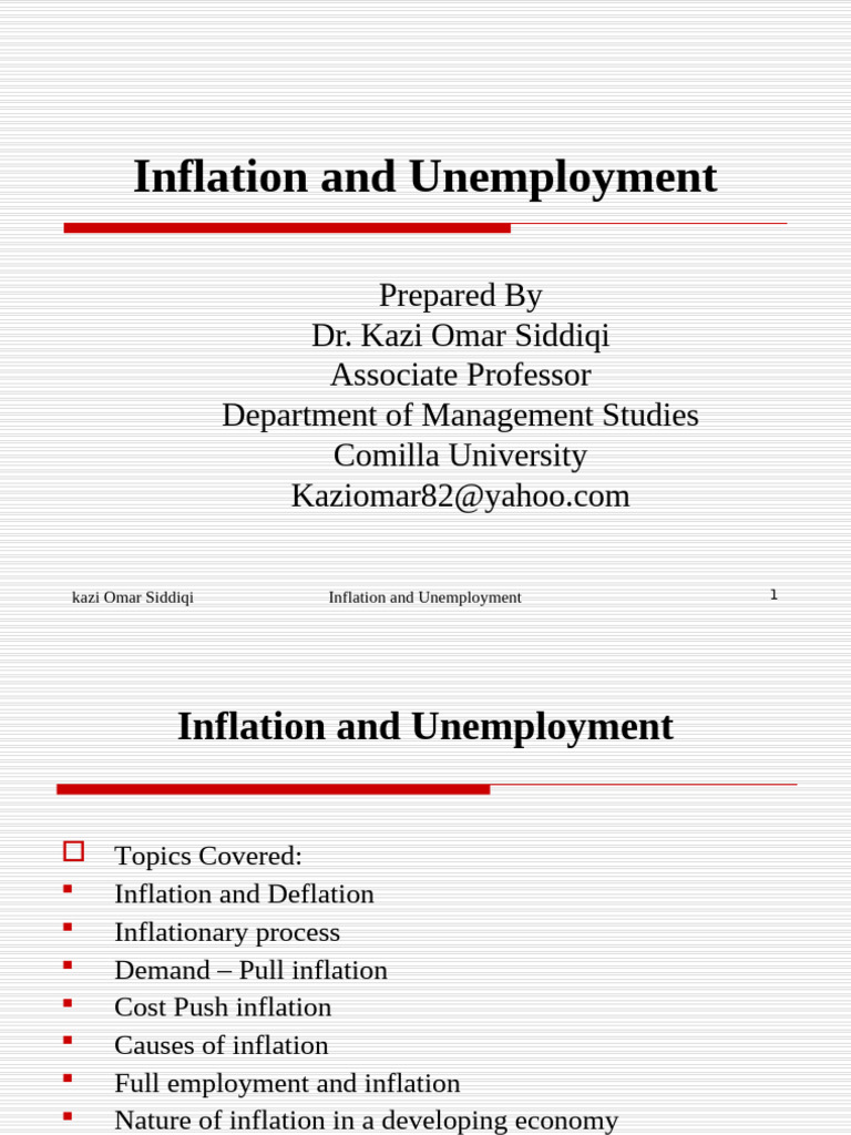 Inflation and Unemployment | PDF | Cost Of Living | Inflation