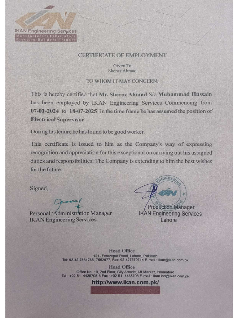 Ikan Engineering Experience | PDF