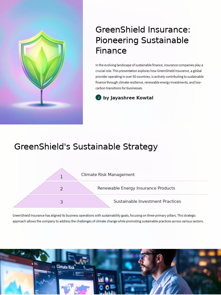 GreenShield Insurance Pioneering Sustainable Finance (Autosaved) | PDF ...