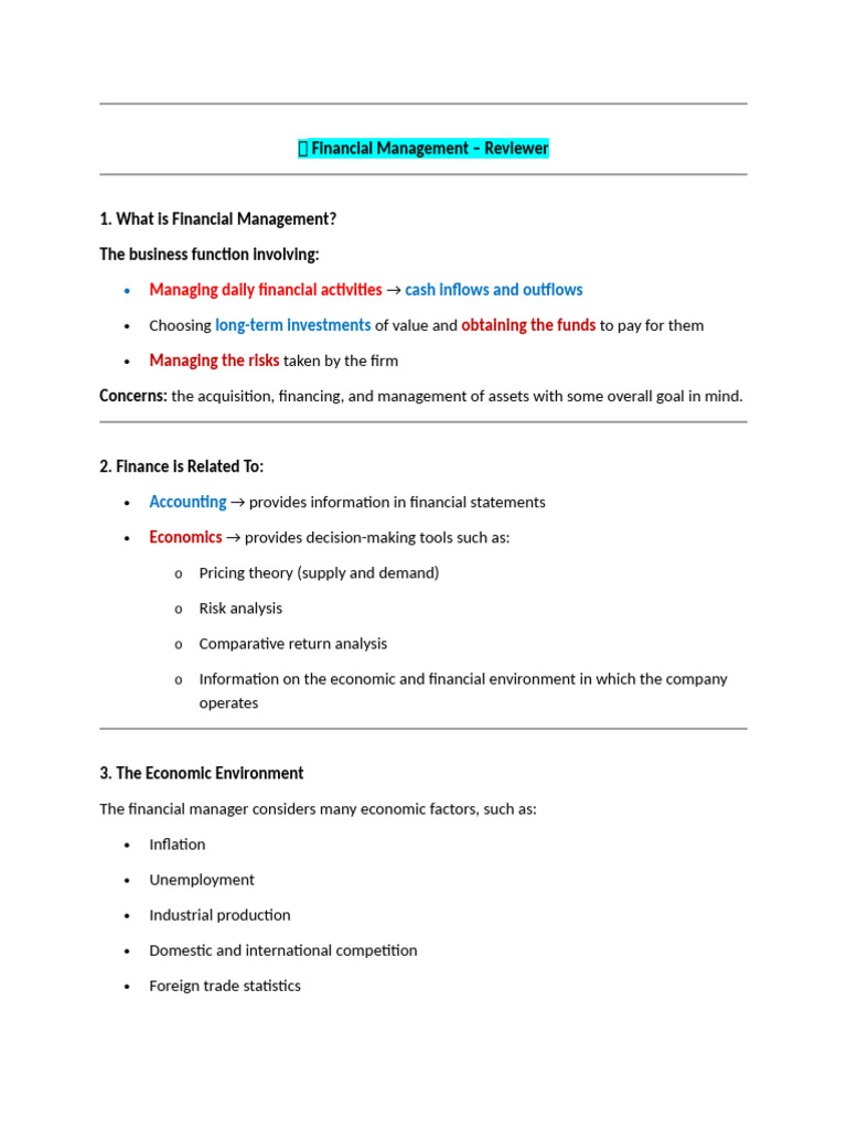 Financial Management Overview and Goals | PDF | Dividend | Stocks