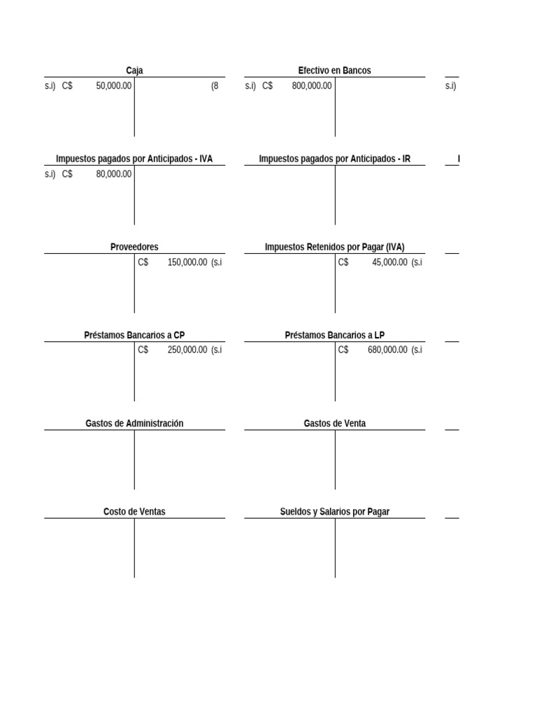 Formato Act2 Sem4 Balanza de Comprobación | PDF | Bancos | Interés