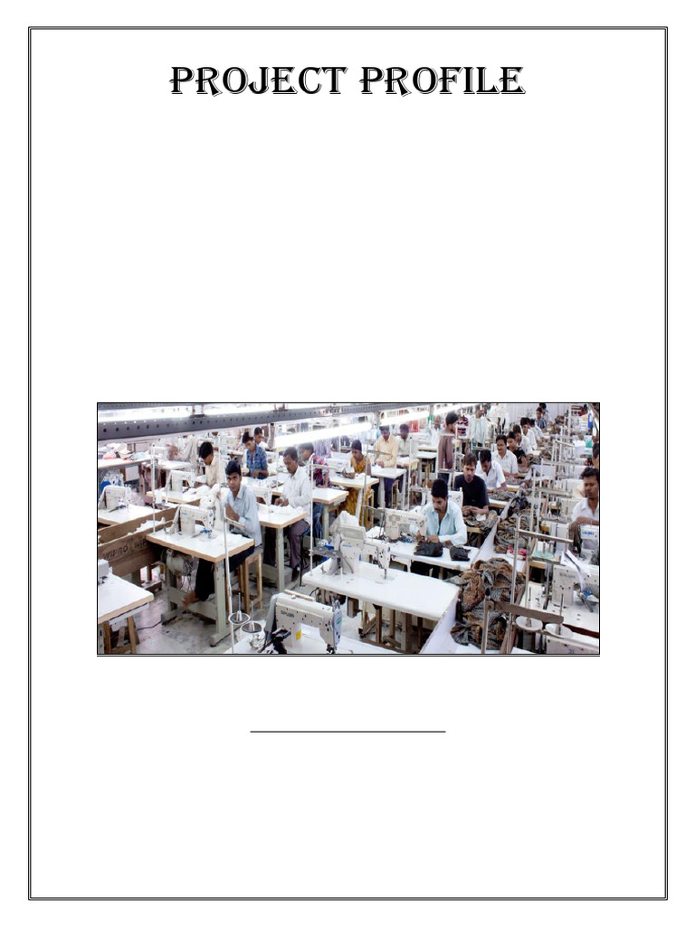Readymade Garment Manufacturing Project | PDF | Depreciation | Fixed Asset