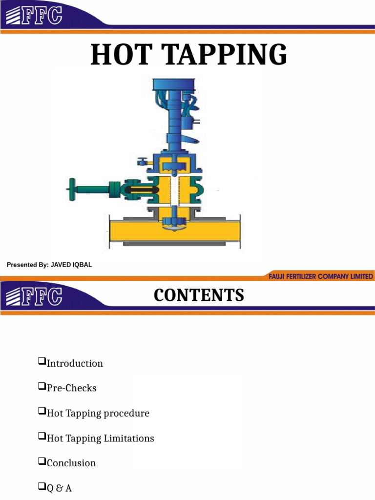 Hot Tapping Procedure for HDPE Pipe | PDF