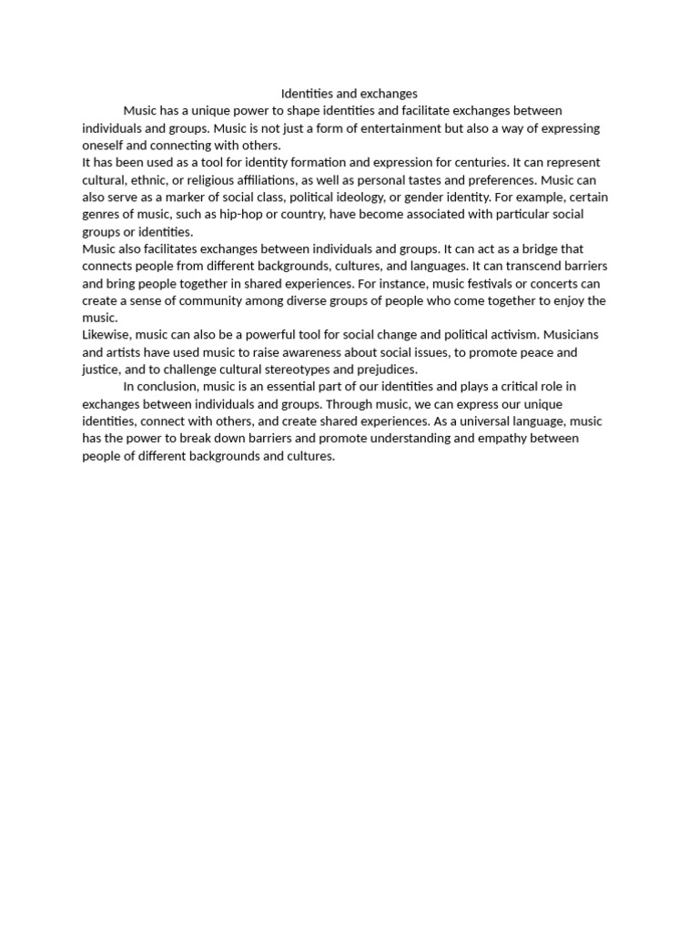 Identities and Exchanges | PDF
