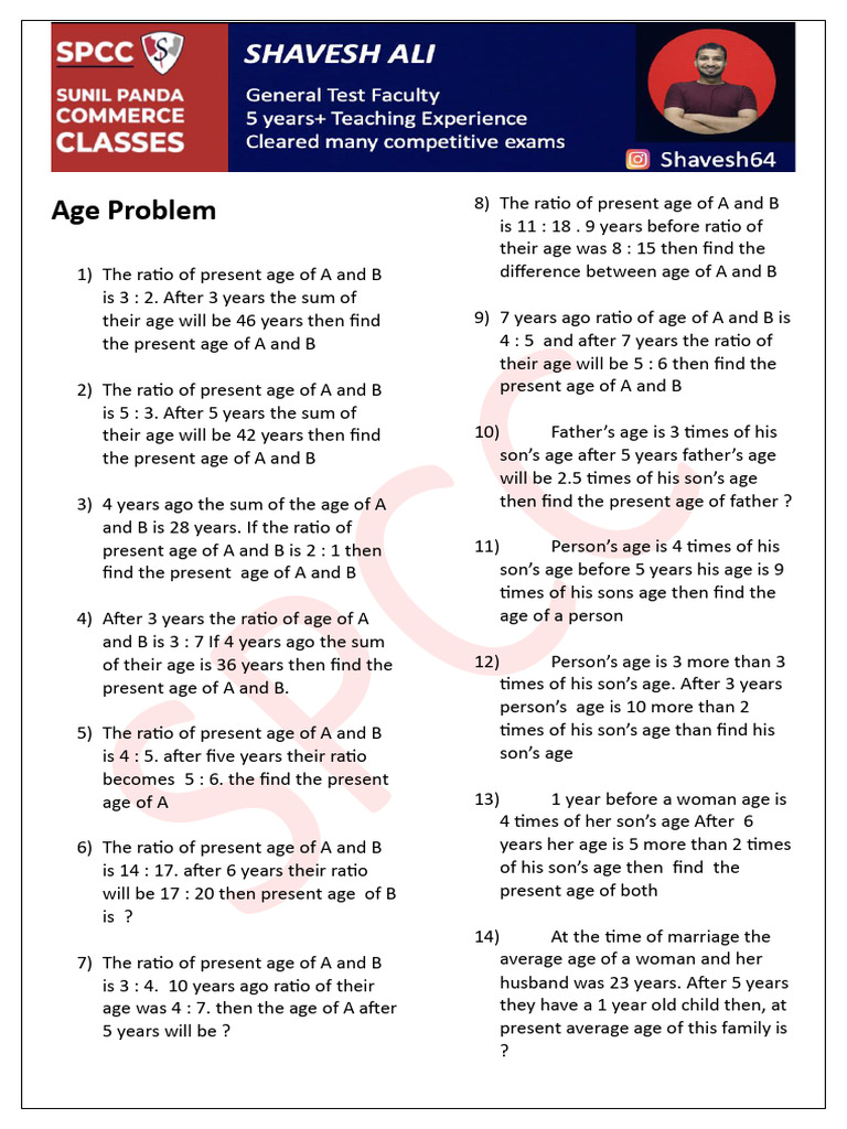 Practice Sheet (Age Problem)_55149581_2025_04_01_16_49 | PDF | Family ...
