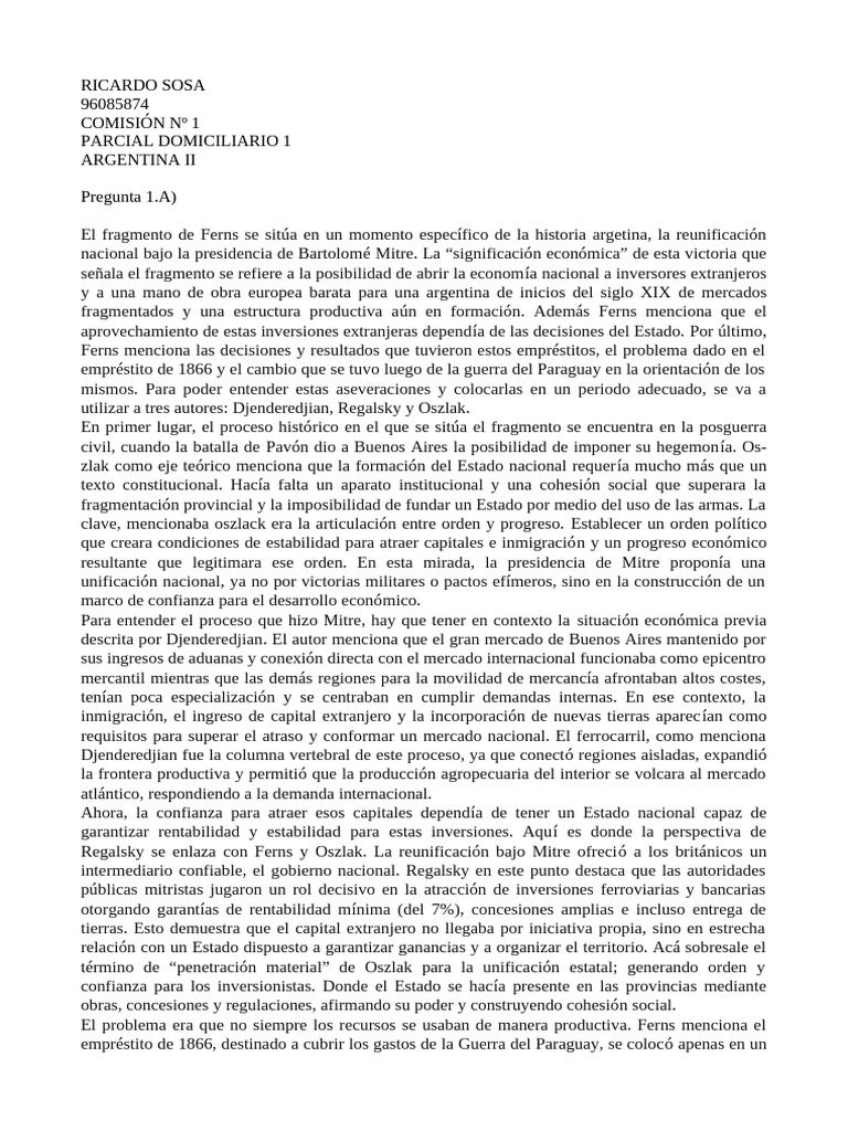 Impacto de la Unificación Mitrista en Argentina | PDF | Deuda | Argentina