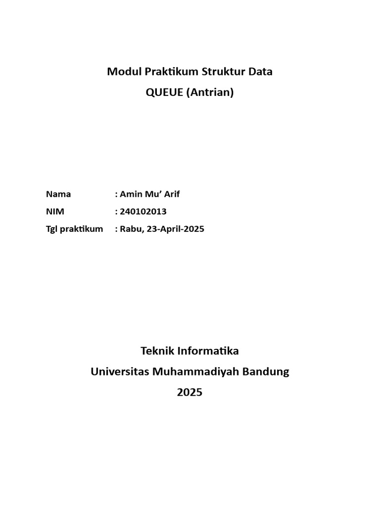 4.Modul Praktikum Queue | PDF