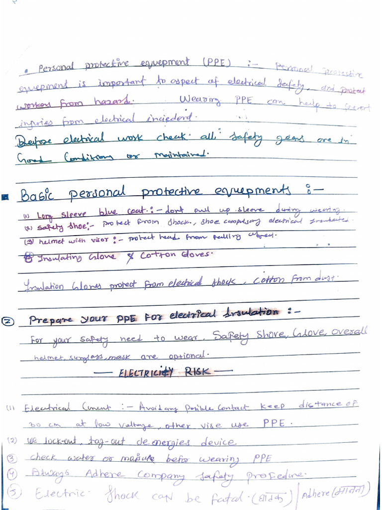 Basic Electrical Safety Notes | PDF