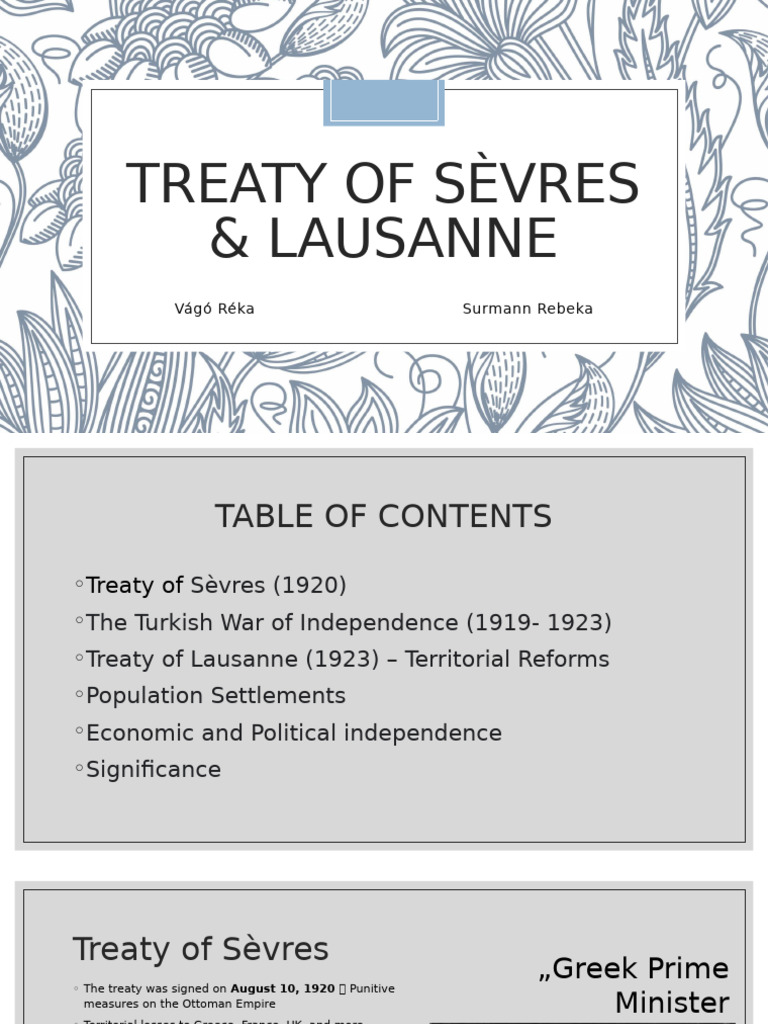 Treaty of Sèvres & Lausanne | PDF | Mustafa Kemal Atatürk | Turkey
