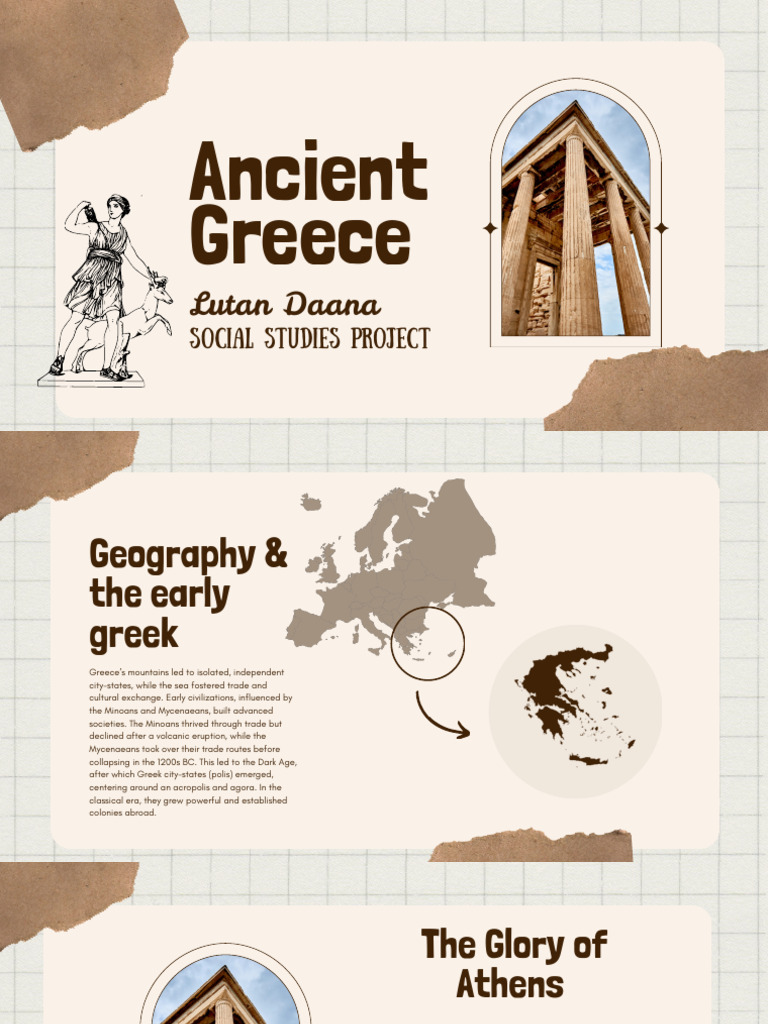 Organic Scrapbook Illustrated Ancient Greece History Presentation PDF ...