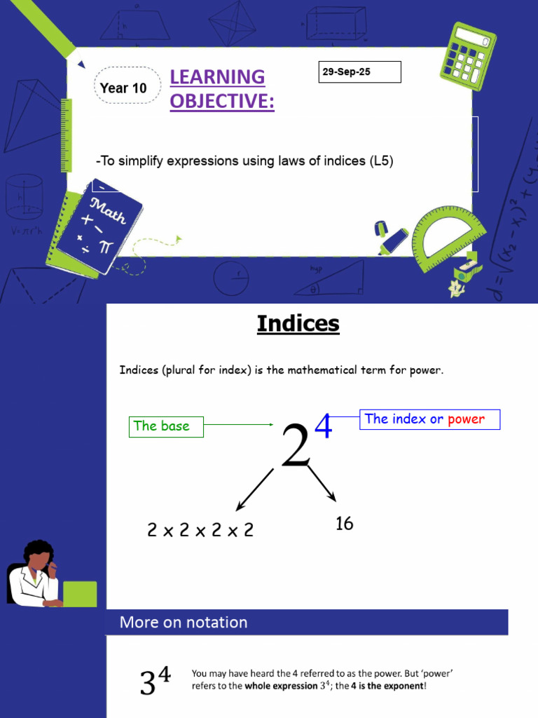 Laws of indices.pptx | PDF | Exponentiation | Multiplication