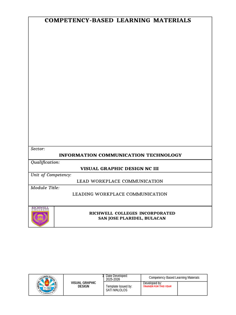 Basicx VGD No Footer | PDF | Communication | Learning