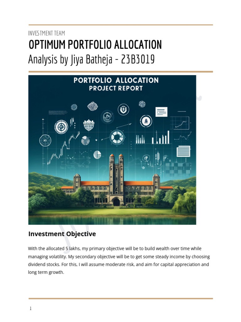 Edited NEW Portfolio Report | PDF | Investing | Mutual Funds