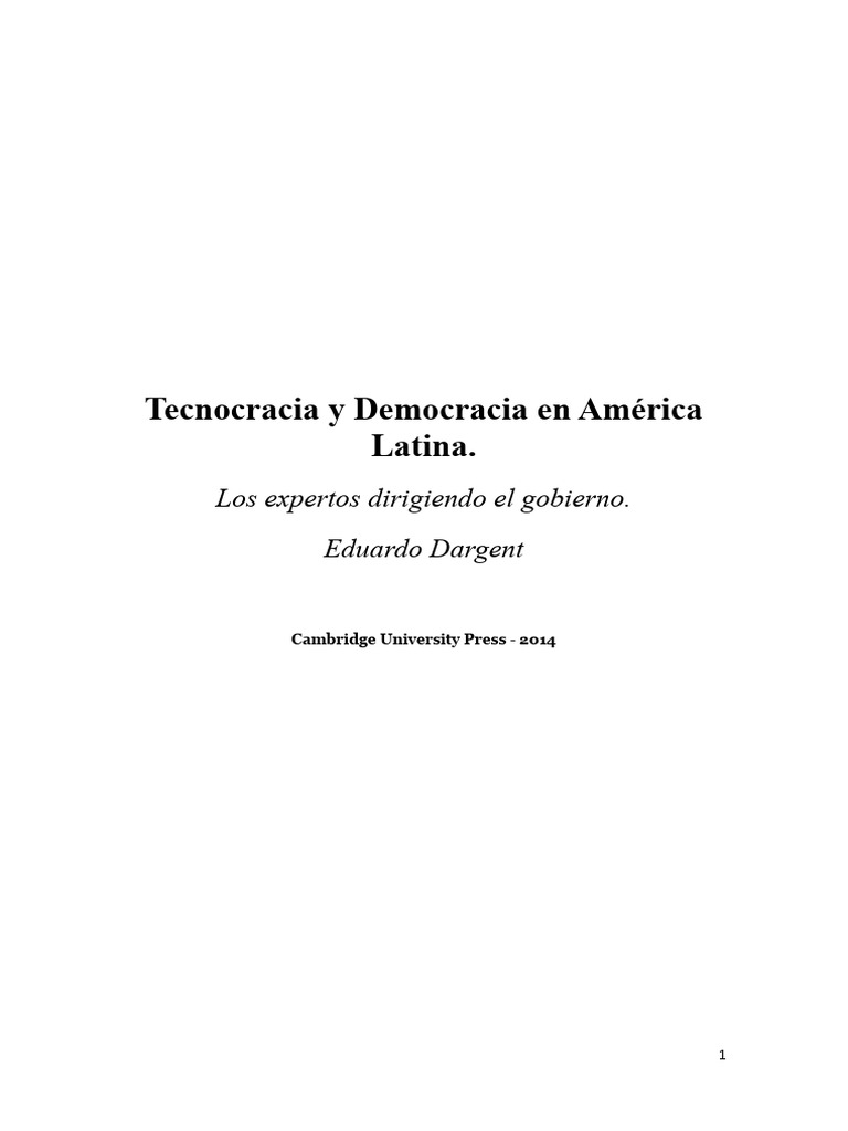 Tecnocracia Bajo Democracia__esp c 1-8 | PDF | Democracia | Ideologías ...