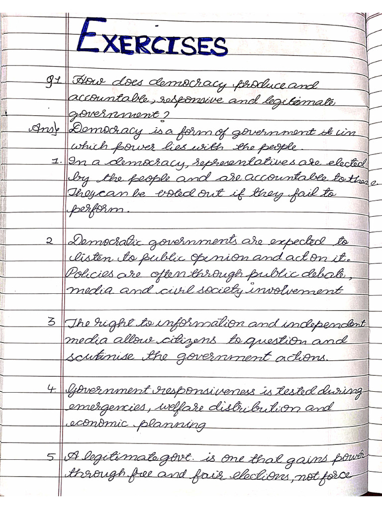 Outcomes of Democracy Class 10 | PDF